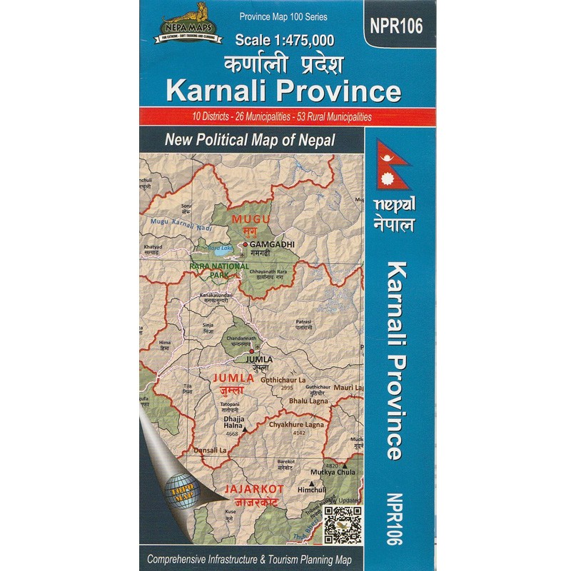 Political Map of Nepal Karnali Province (NPR 106) | Pilgrims Book House