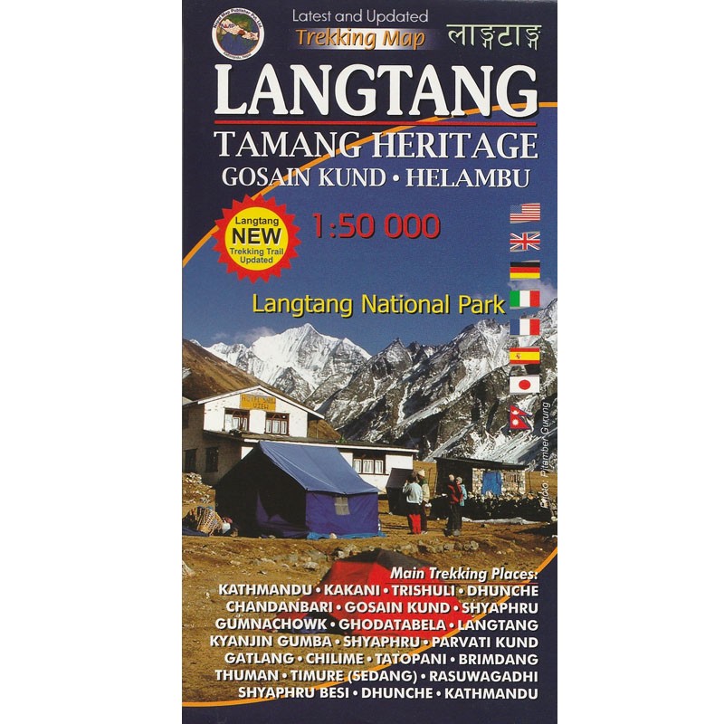 Trekking Map Langtang Tamang Heritage Gosain Kund Helambu